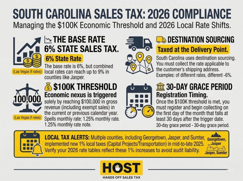 South Carolina Sales Tax Nexus: Common Triggers and Rules